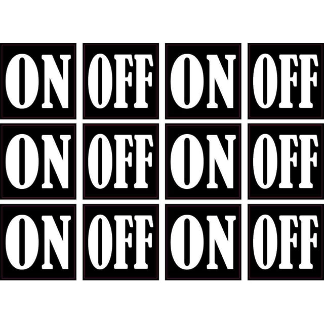 StickerTalk On Off Stickers, 1 inches x 1 inches - Walmart.com