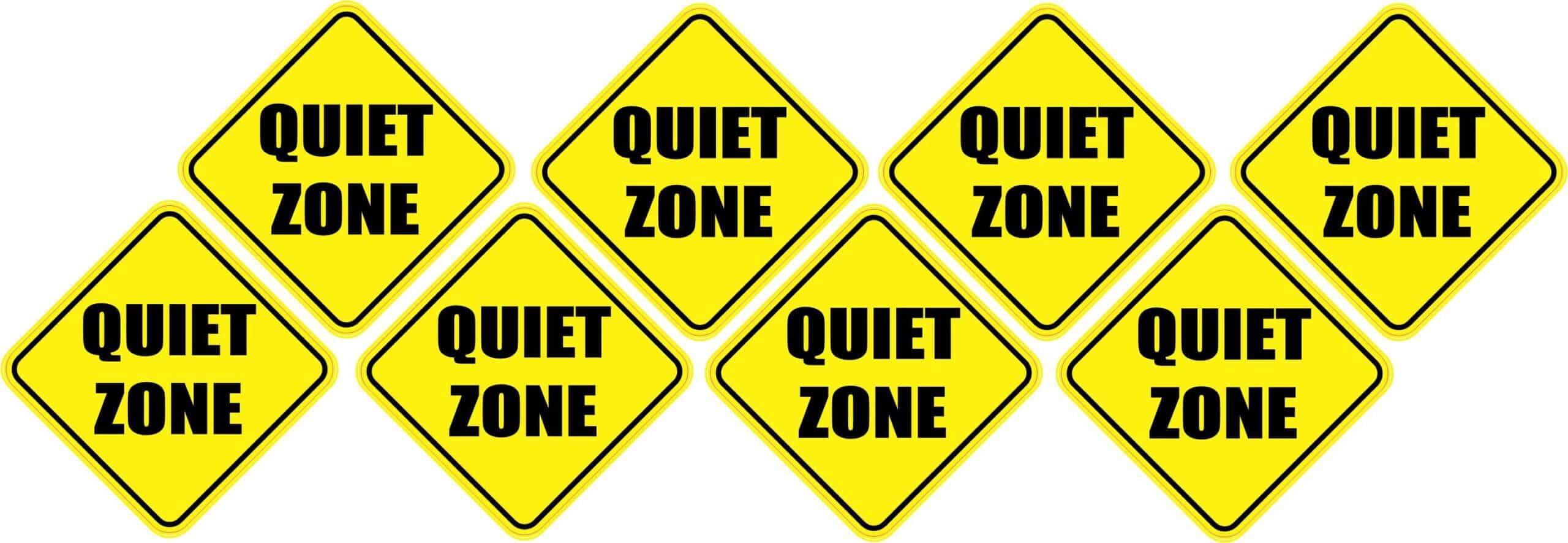 StickerTalk Quiet Zone Vinyl Stickers, 1 sheet of 8 stickers, 2 inches ...