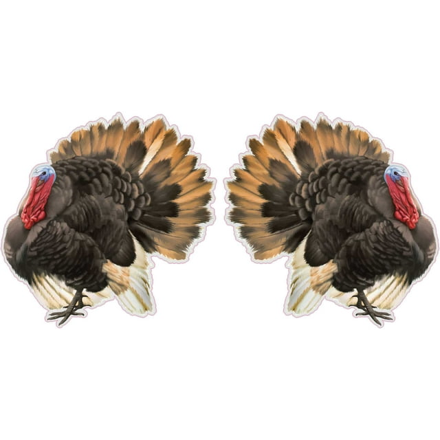 StickerTalk Realistic Turkey Stickers, 1 Sheet of 2 Stickers, 3 inches ...
