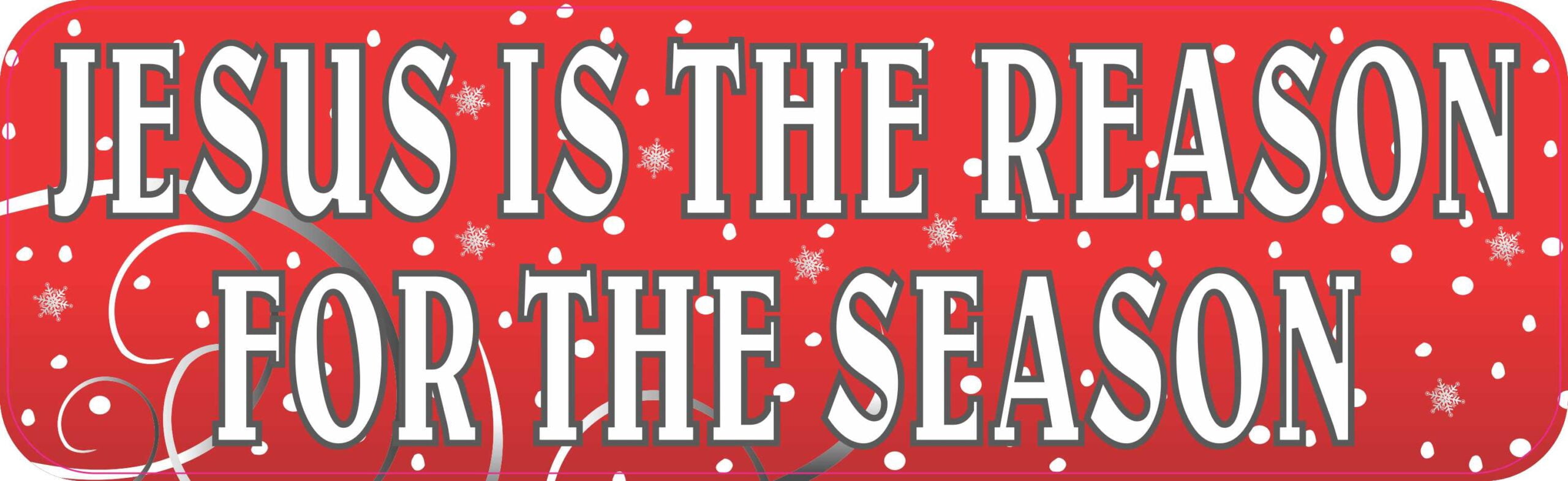 StickerTalk Red Jesus Is the Reason for the Season Magnet, 10 inches x ...