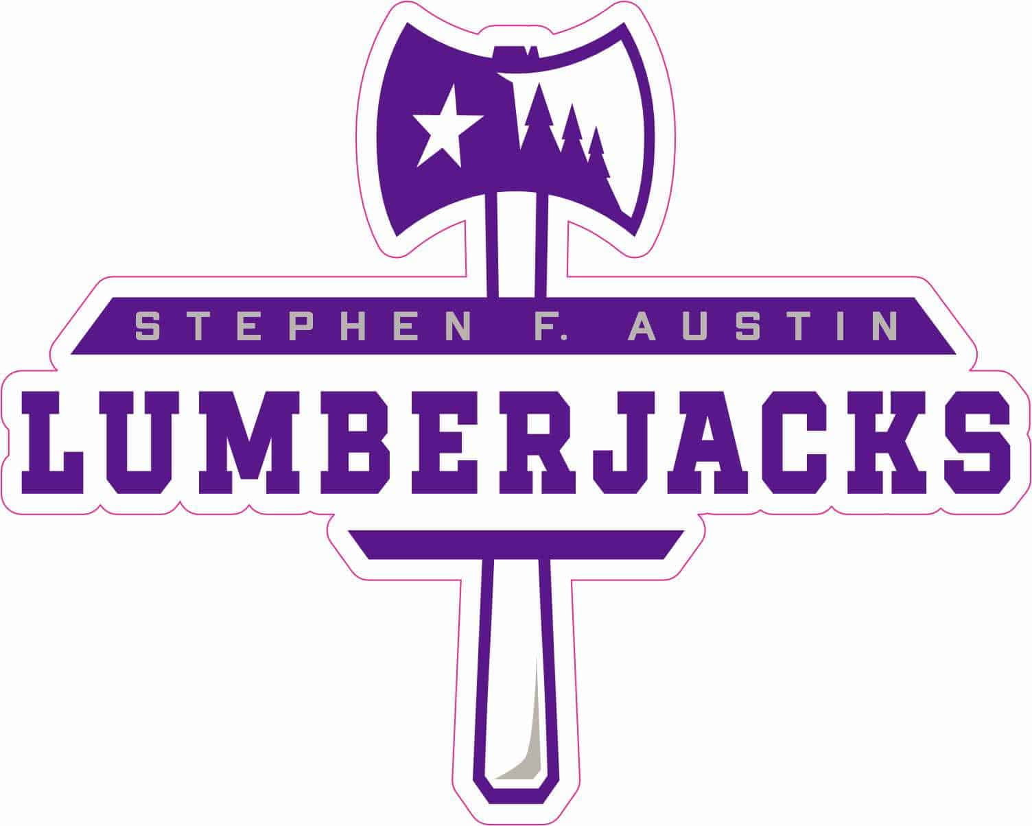 StickerTalk Officially Licensed SFA Lumberjacks with Axe Sticker, 5 ...