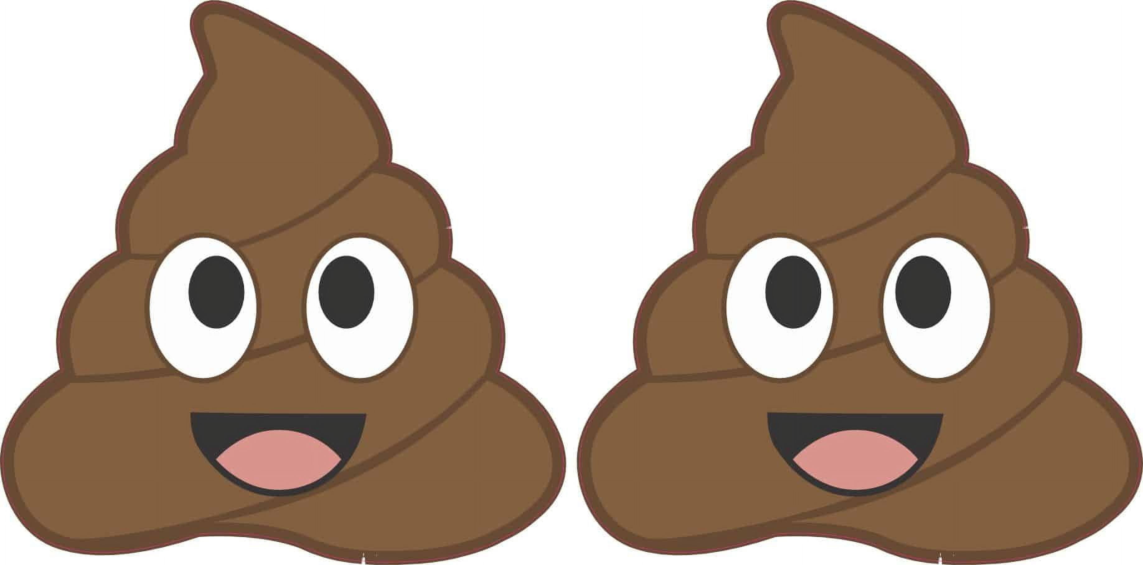 StickerTalk Smiling Face Poop Emoji Vinyl Stickers, 3 inches x 3 inches ...