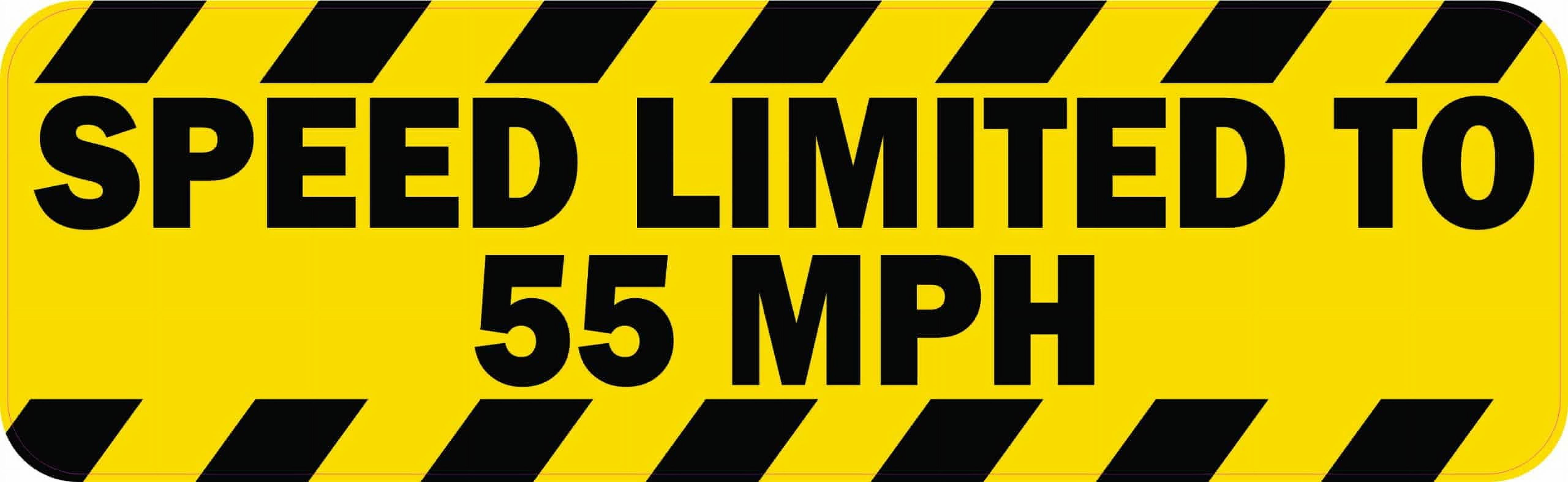 StickerTalk Speed Limited To 55 MPH Vinyl Bumper Sticker, 10 inches x 3 ...