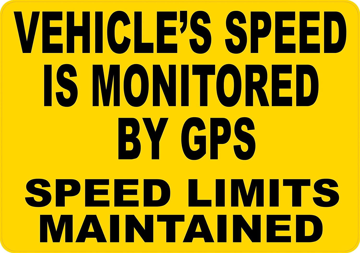 StickerTalk Speed Monitored by GPS Magnet, 10 inches by 7 inches ...