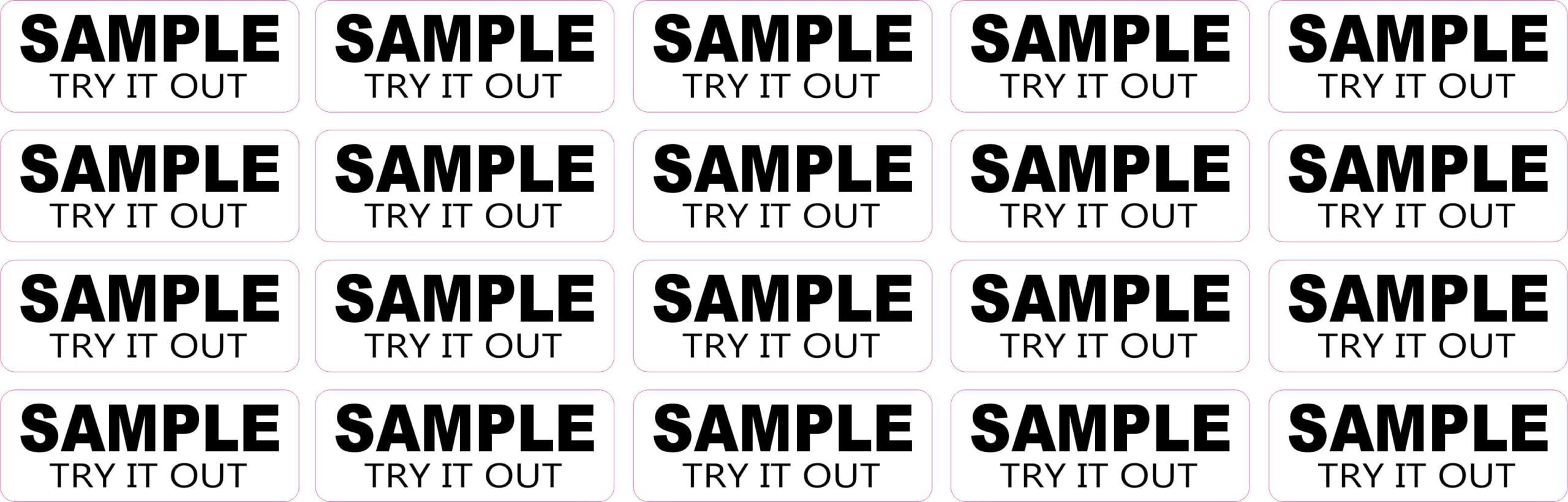 StickerTalk Try It Out Sample Vinyl Stickers, 1 sheet of 20 stickers, 2 ...