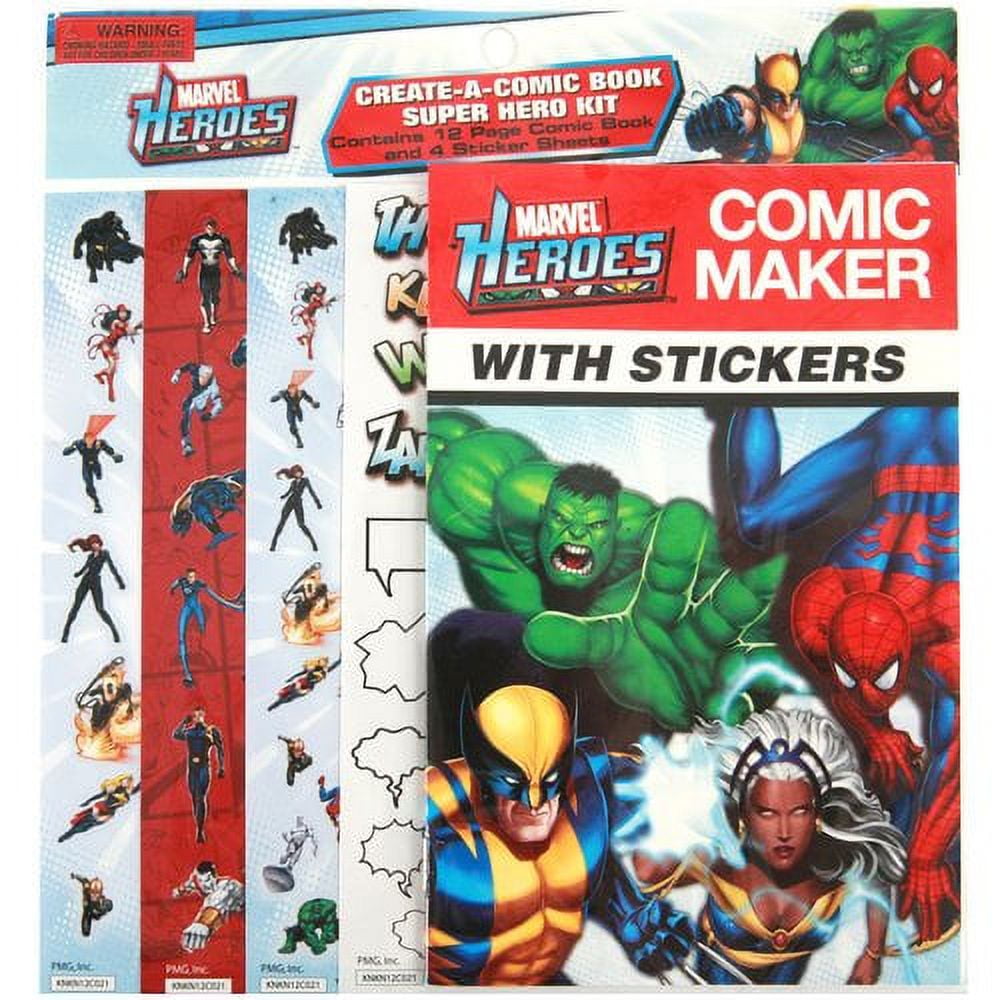 Stickerfitti Marvel Comic Sticker Activity Book - Walmart.com