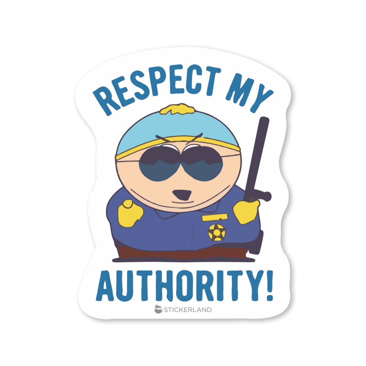Stickerland India Respect My Authority Sticker 5X6.5 Cm (Pack Of 1 ...