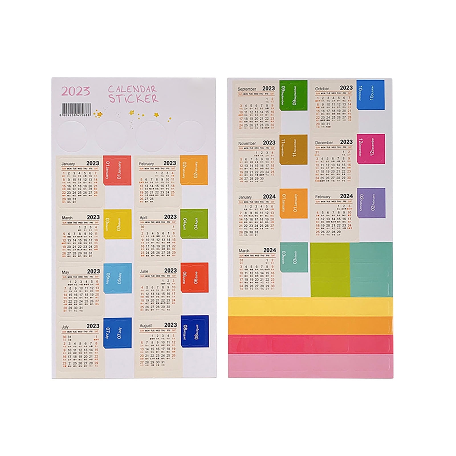 Stickers 10 Packs Of To Year Calendar Index Stickers Diary Handbook ...