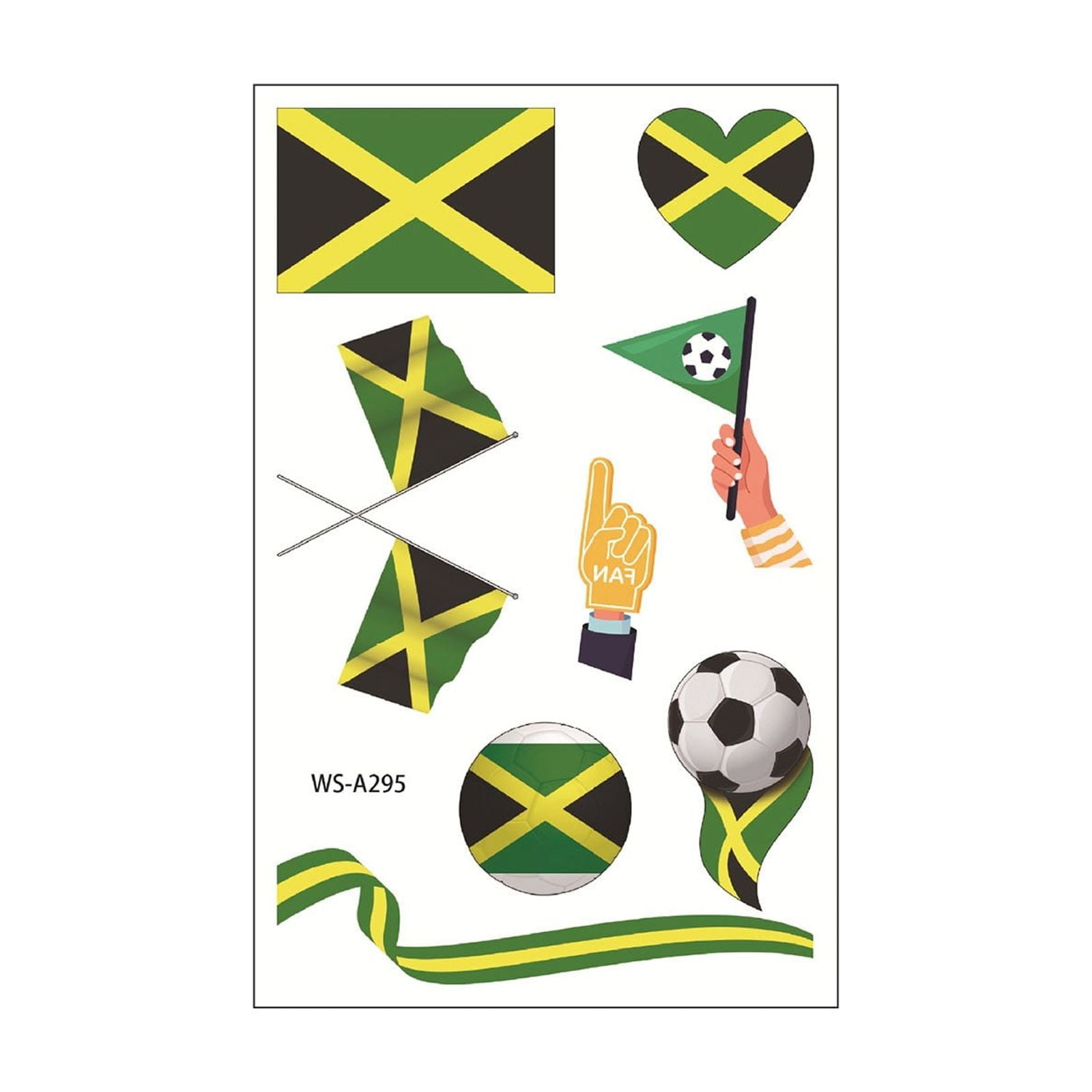 Stickers 3d Football Cup Sticker And Sweat Disposable Face And Arm ...