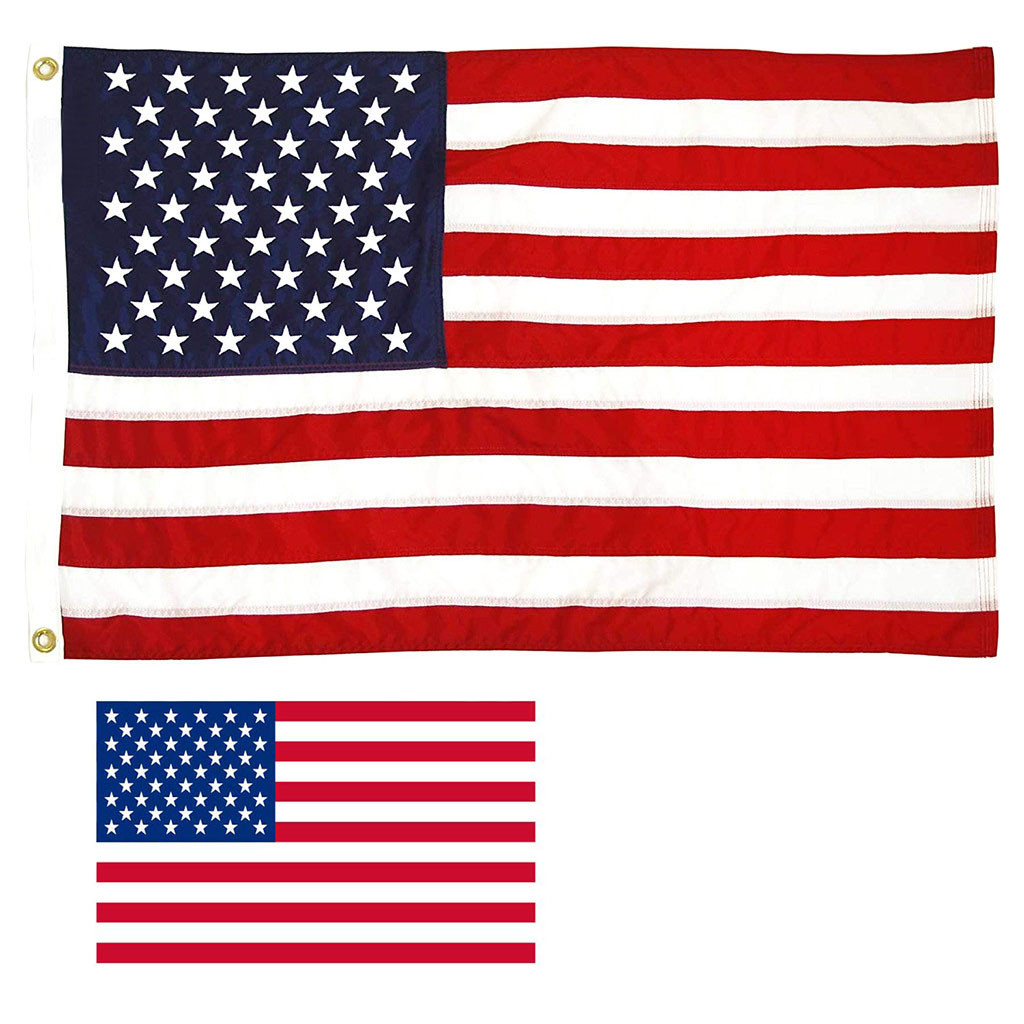 Stickers American Flag Nylon Embroidery Brass Banner And Flag Car ...