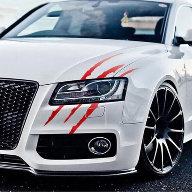 Stickers Auto Car Sticker Reflective Monster Claw Scratch Stripe Marks ...
