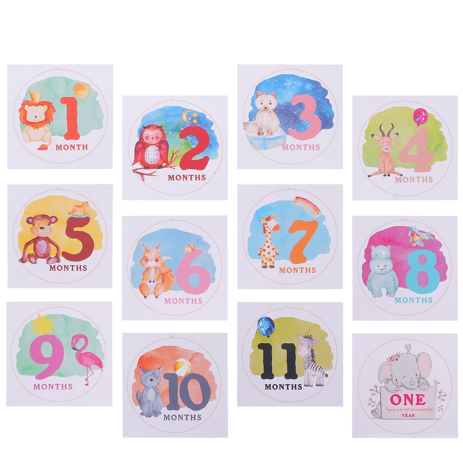 Stickers Babys First Year Monthly Milestone Label Infant Decal Paper ...