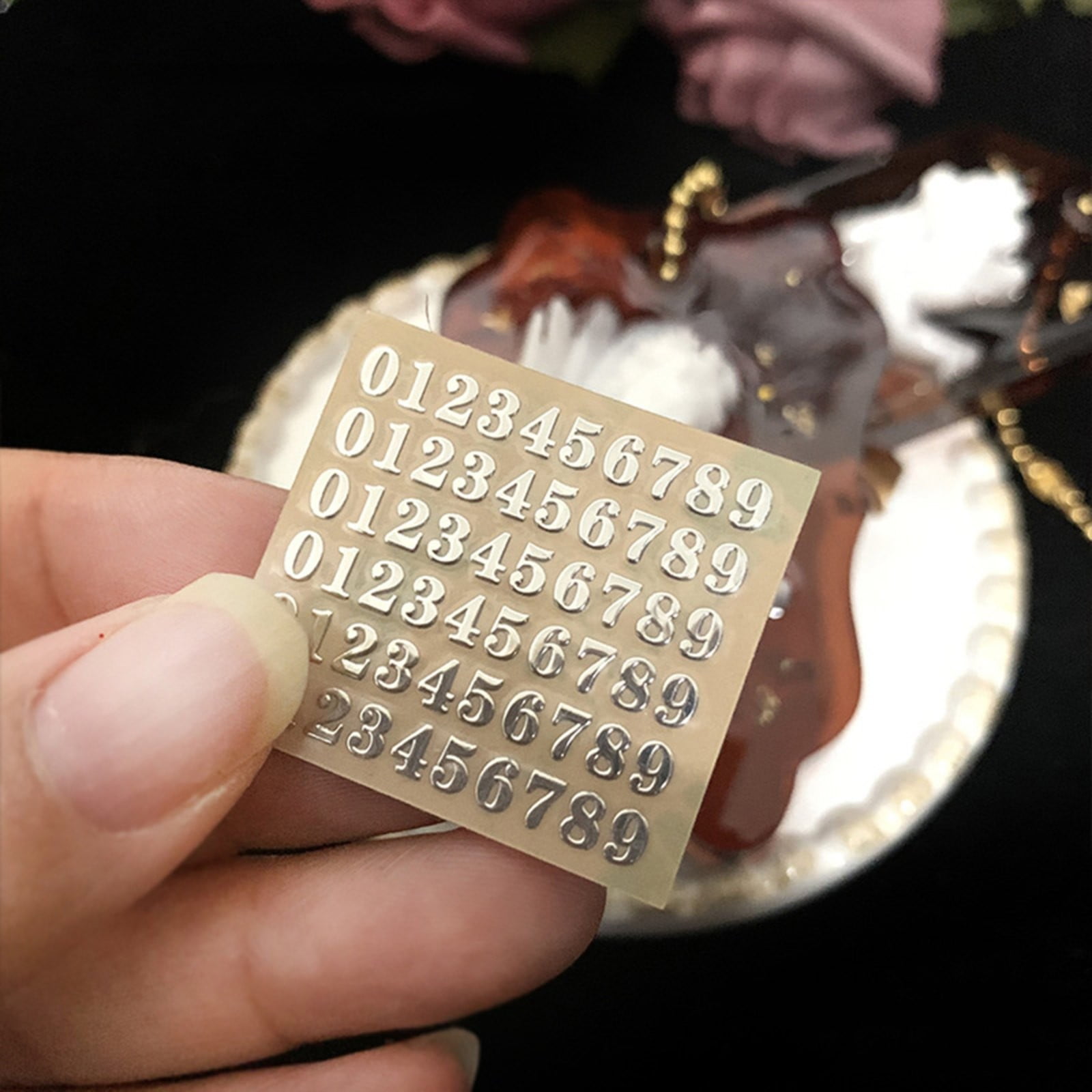 Stickers Clearance! Shishian 5Pcs Mini Letter Numbers Metal Crystal ...