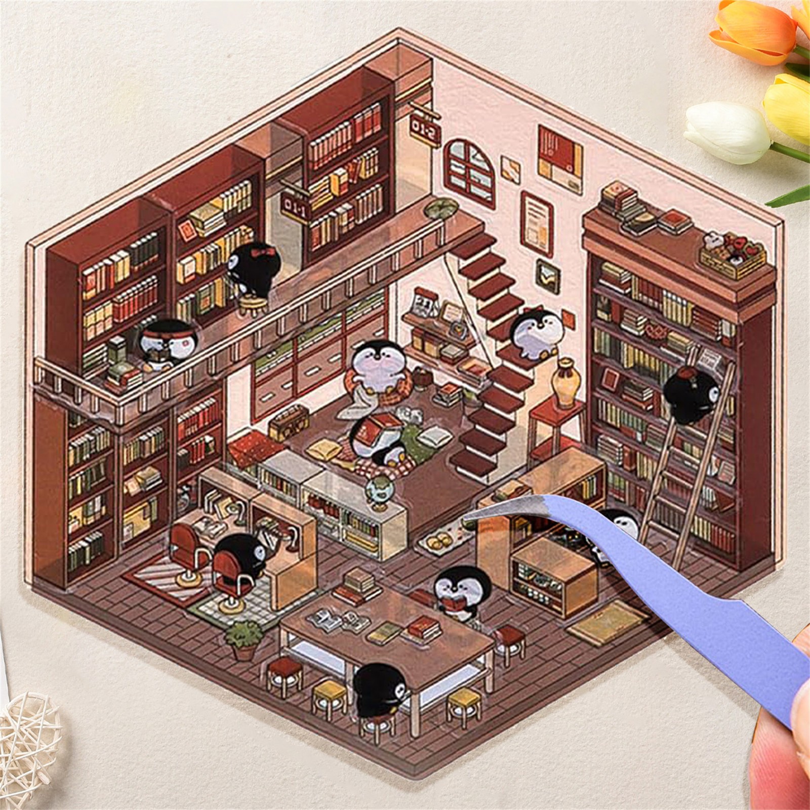 Stickers DIY 3D House Stickers Fun DIY Stickers Scene Make Your Own ...