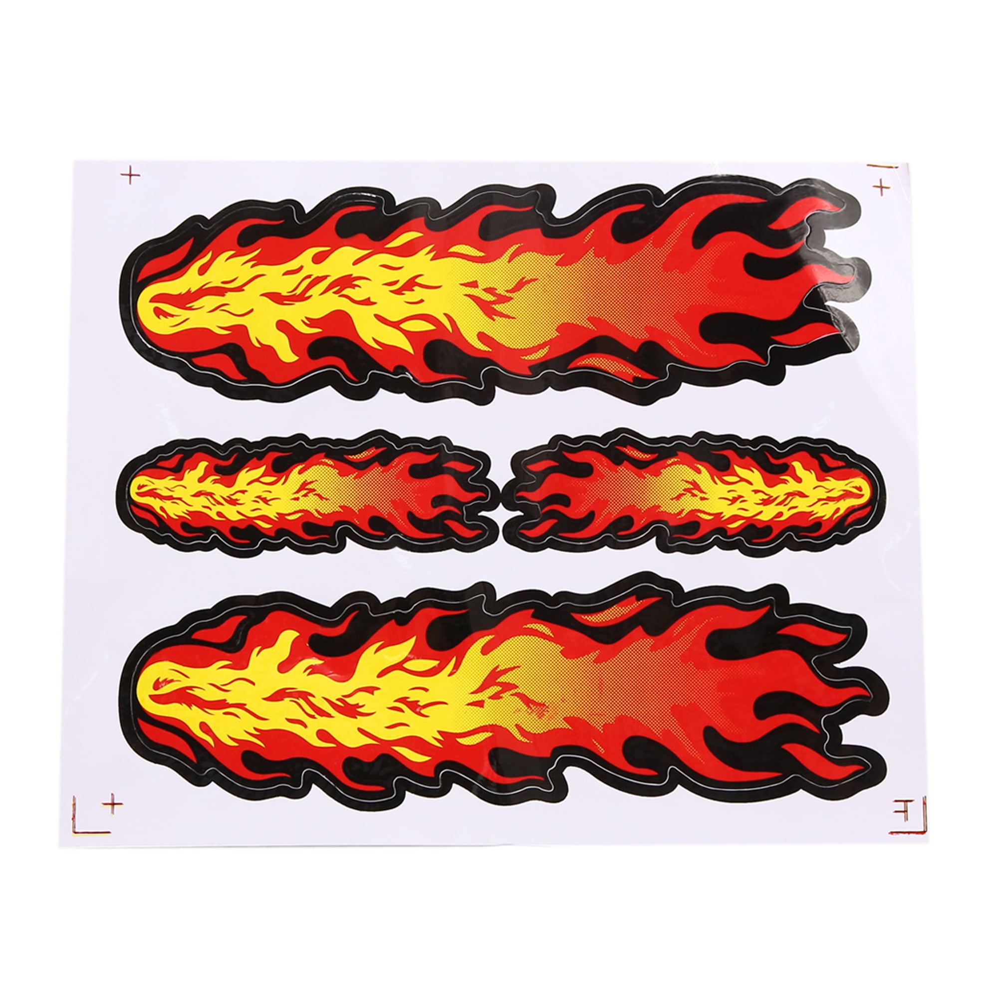 Stickers Decal Fire Flame Pattern Stick-on Decorative Ornaments for ...