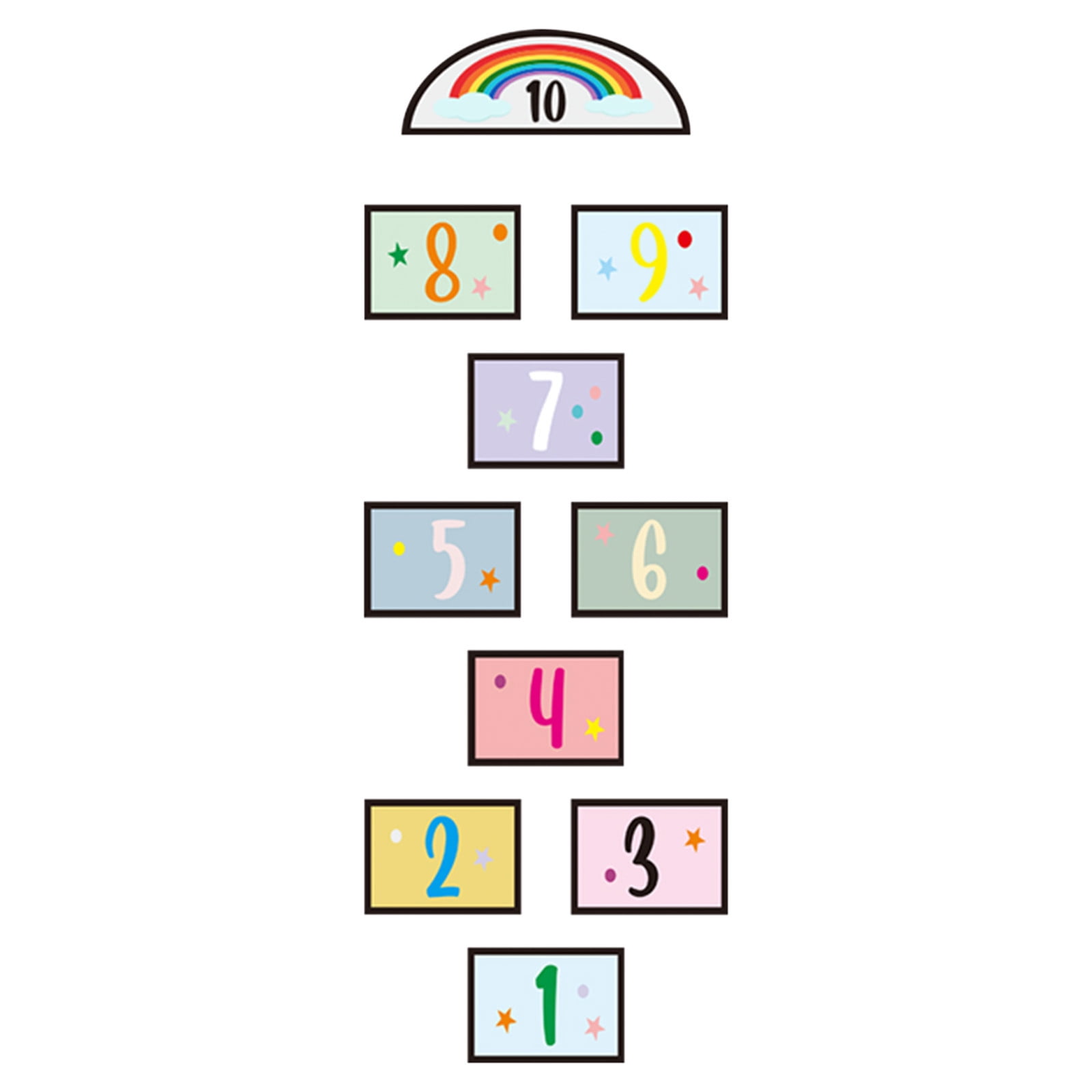 Stickers Digital Jumping Lattice Children's Game Floor Stickers ...