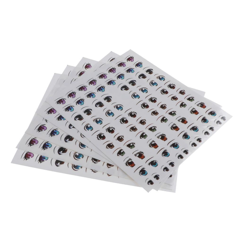 Stickers Eyes Stickers for Clay Dolls Crafts Waterproof DIY Dolls 15x12 ...