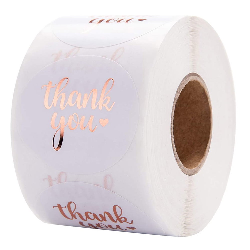Stickers Floral Thank You Labels Decorative Sealing Roll Envelope Seal ...