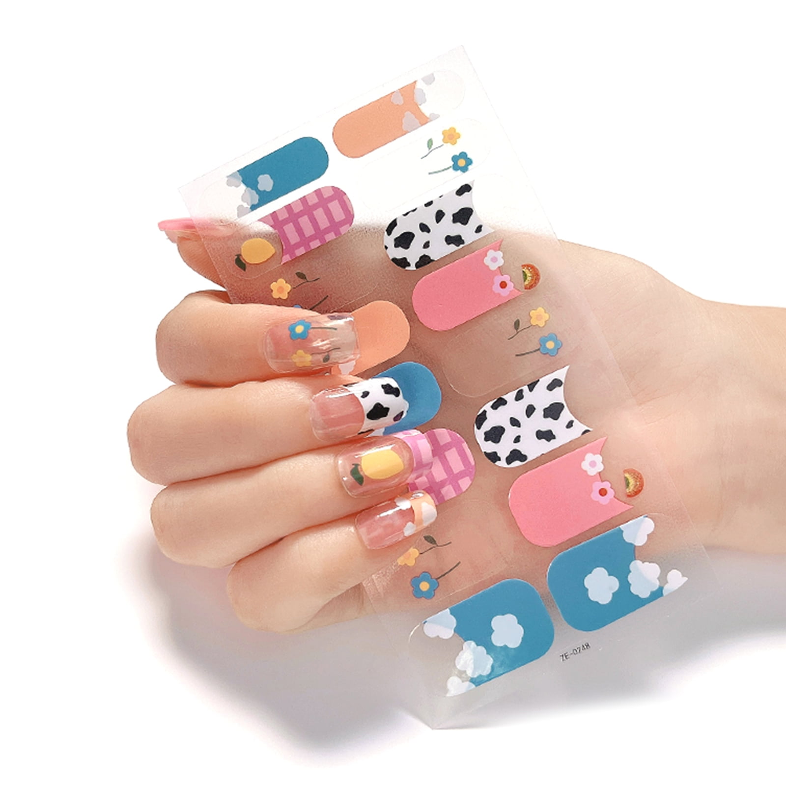 Stickers Glitter Color Full Wraps Polish Stickers Decal Strips Self ...
