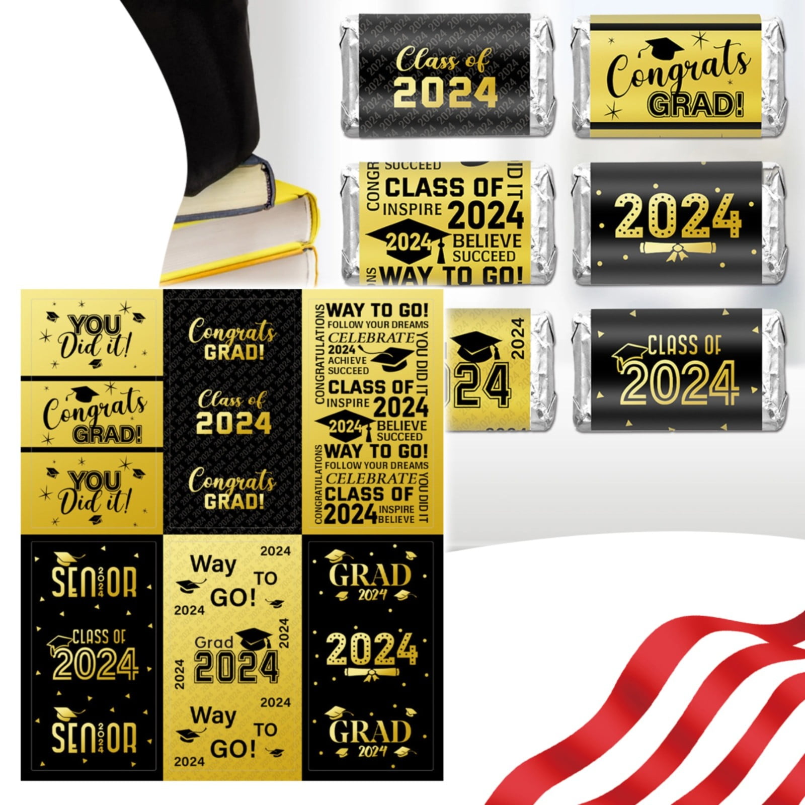 Stickers! Graduation Decoration Label Sticker Congratulations Mini ...