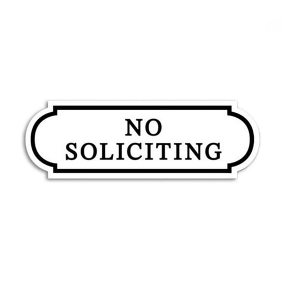 No Soliciting Sign Stickers*10 - No Soliciting Label Pvc Sticker Home ...