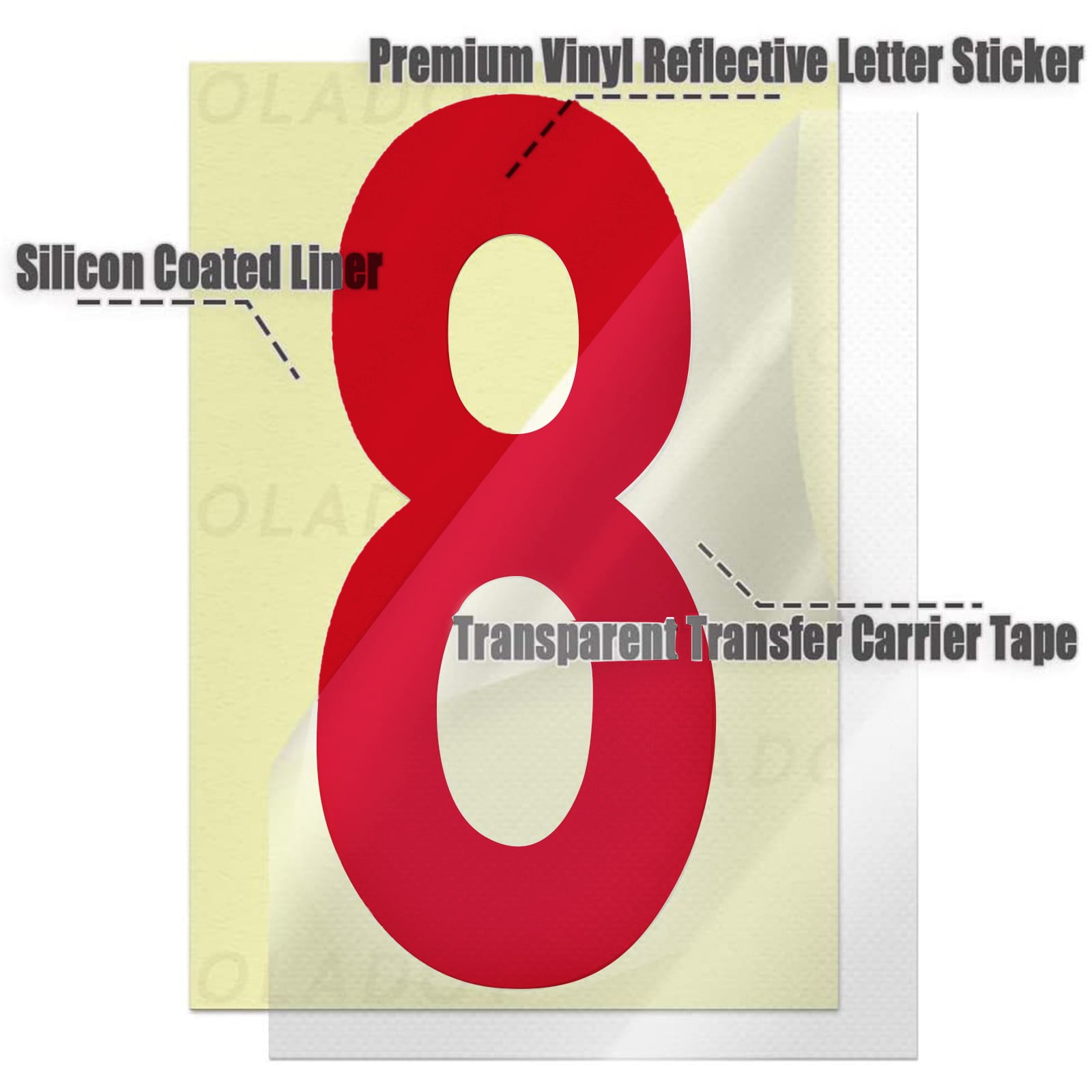 Stickers Mailbox Numbers For Outside 5 Sets 0-9 Reflective Number ...