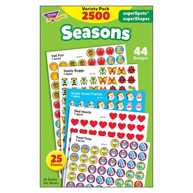 Stickers Seasons Colossal Variety Pack - Pack of 3 - Walmart.com