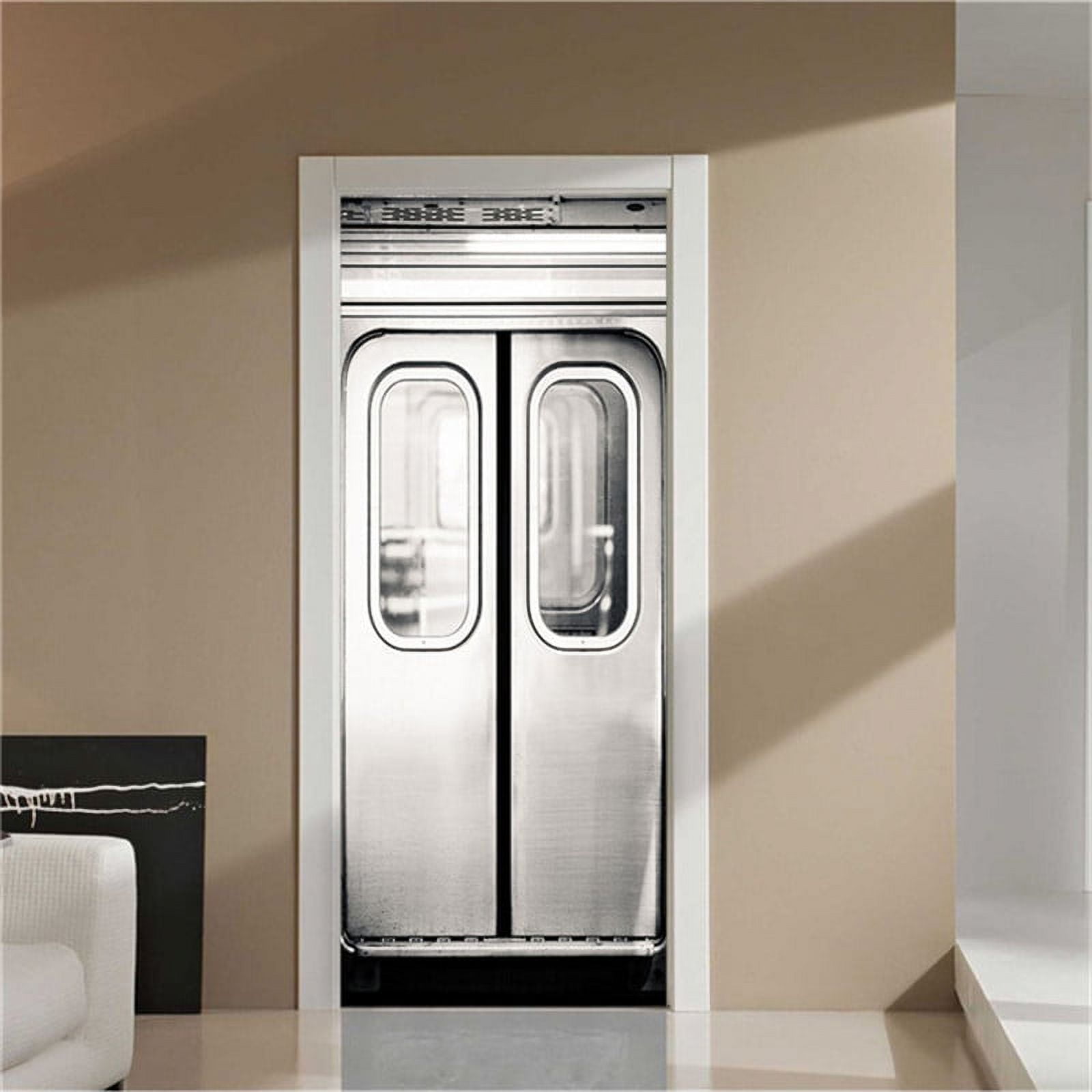 Stickers Subway PVC Door Sticker deursticker DIY Peel and Stick Poster ...
