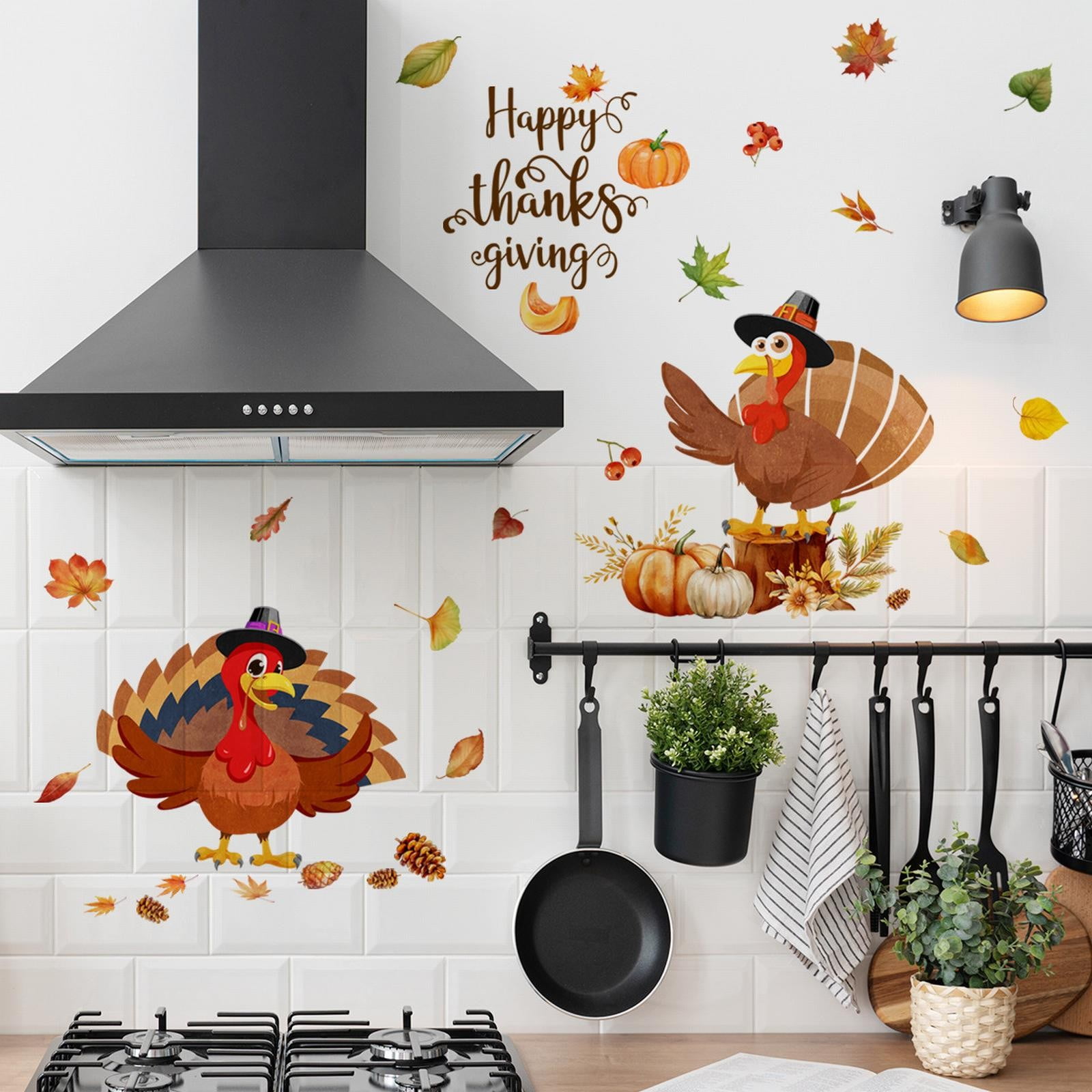 Stickers,Thanksgiving Decorations Thanksgiving Window Clings Fall ...