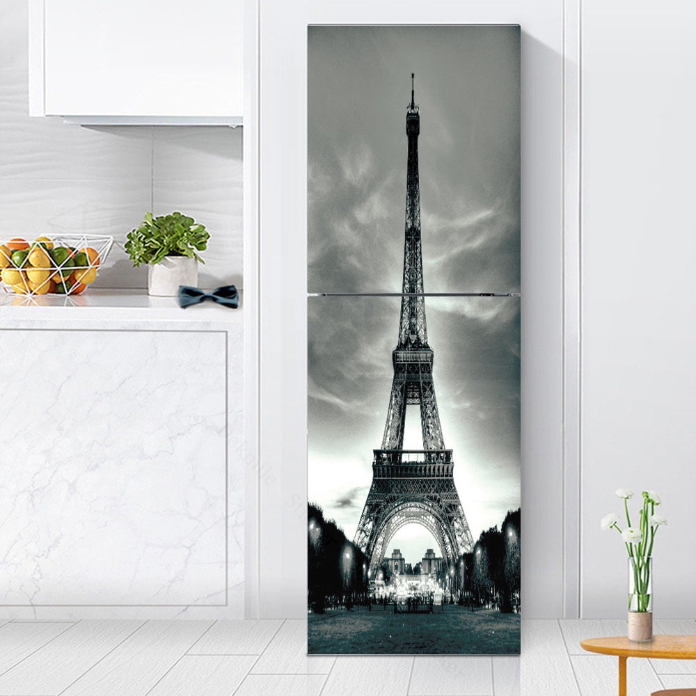 Stickers To Cover Fridge World City Scape Retro Paris Poster Wall Art ...