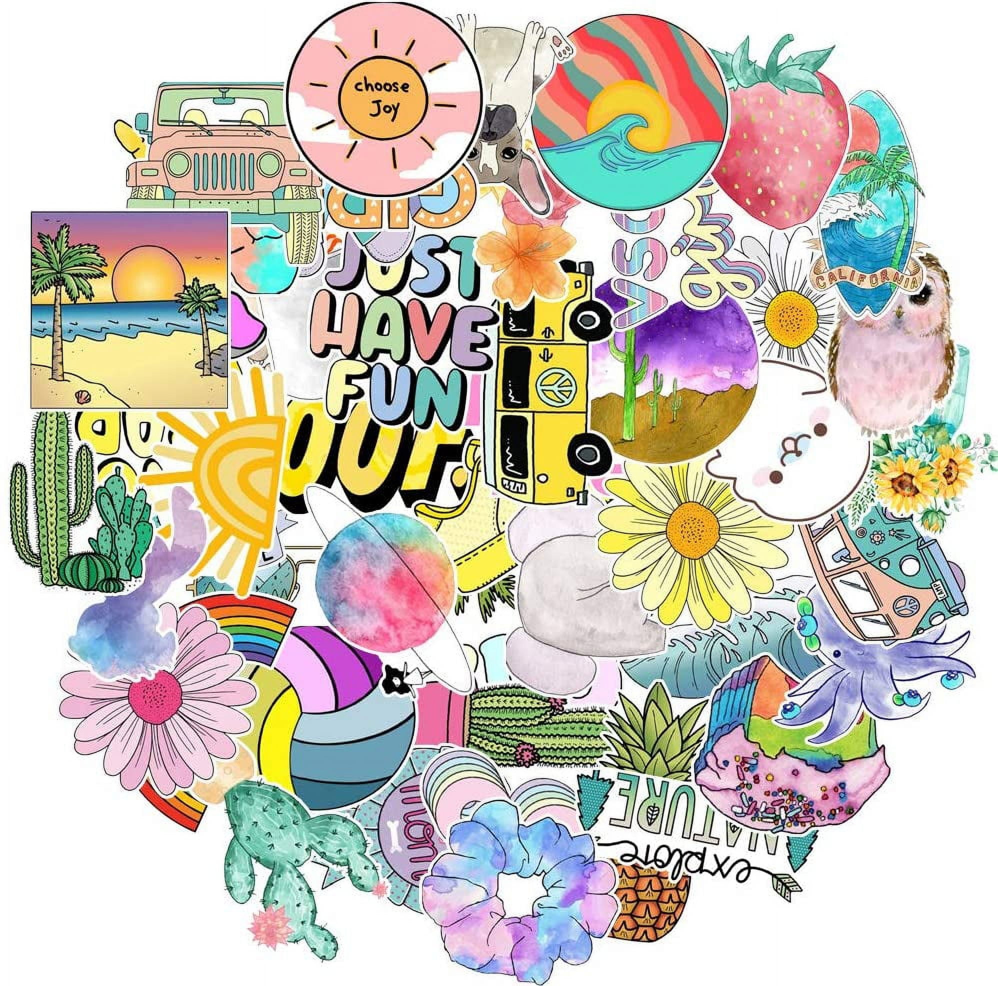 Stickers for Water Bottles, 50 PackPCS Cute Vsco Vinyl Aesthetic ...