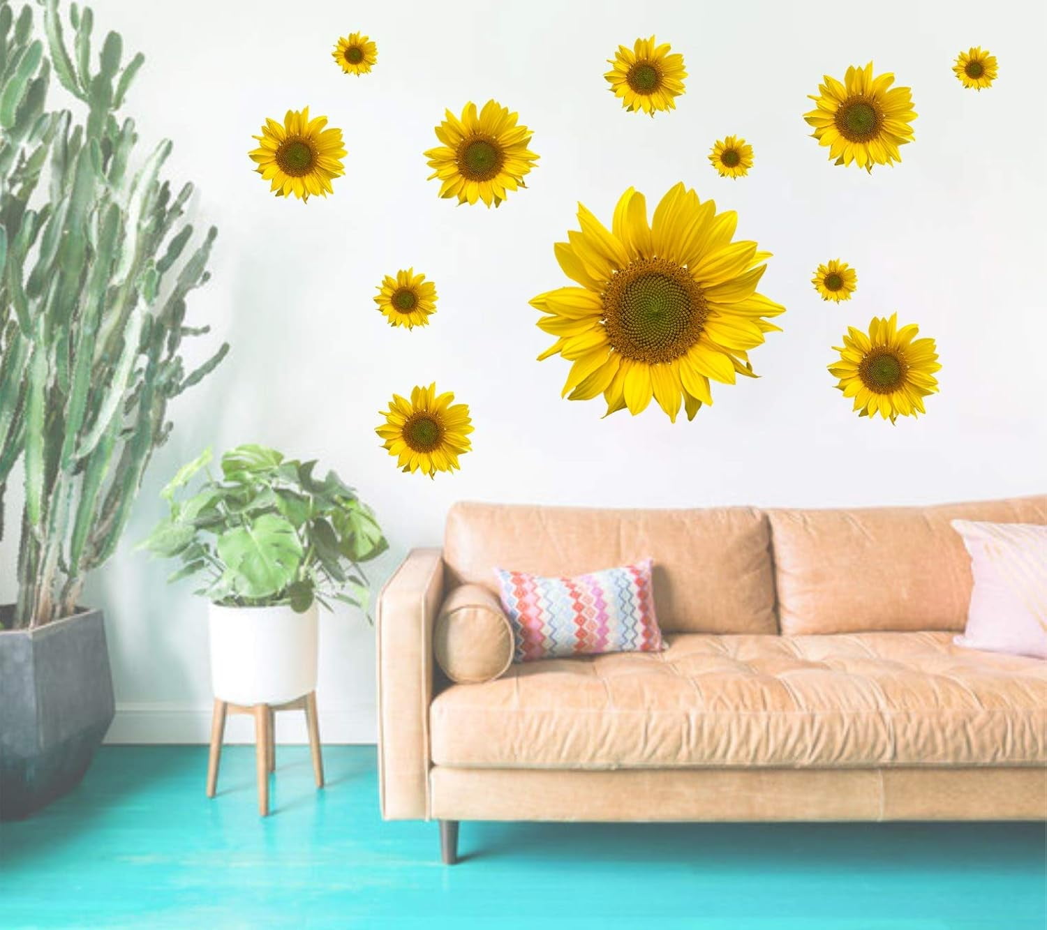 Stickers Yard Sunflower Motifs Wall Sticker PVC Vinyl Standard Size ...