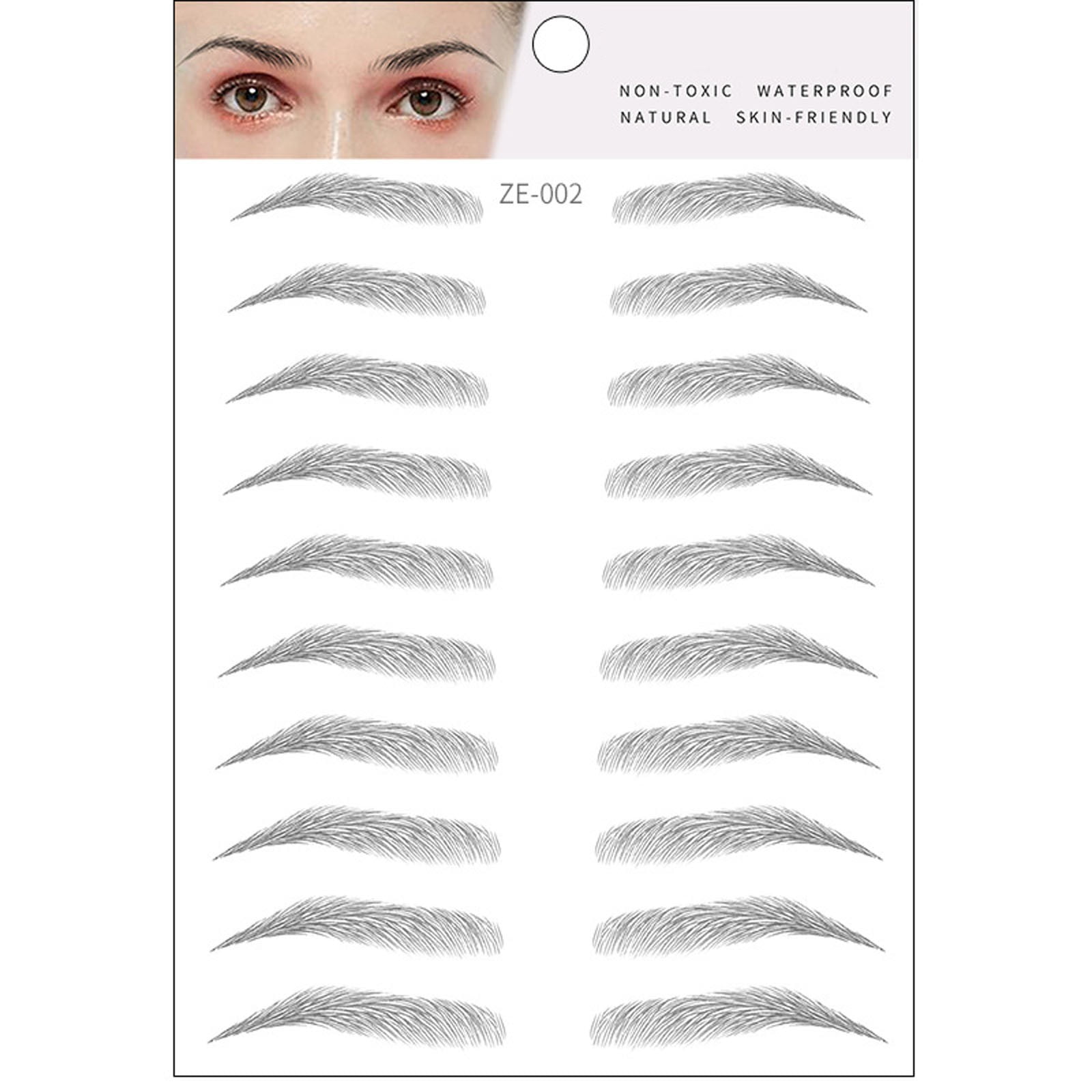 Stickers for Eyebrows - European Broken Eyebrow Water Transfer Stickers ...