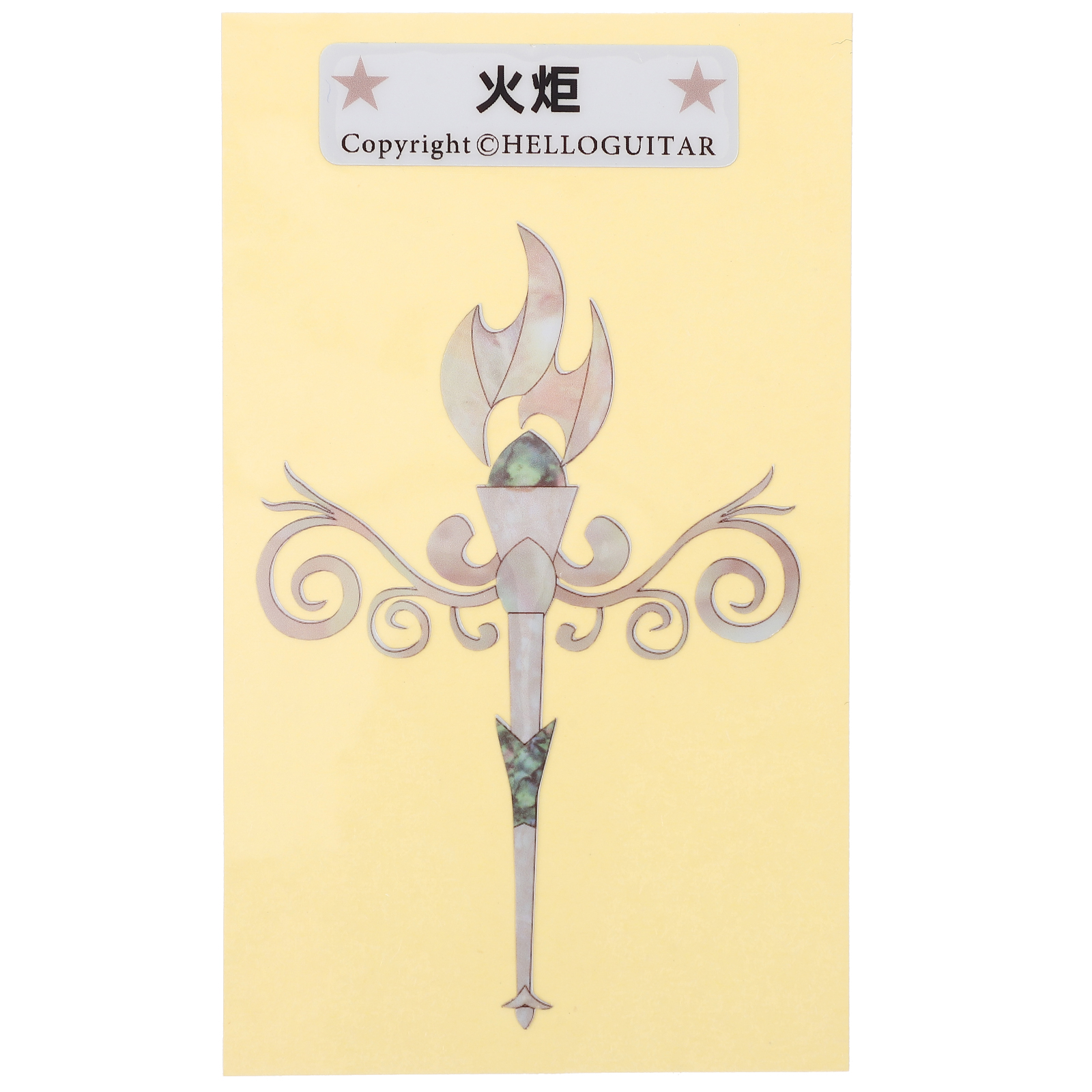 Stickers for Headstock Guitar Capo Accesories Panel Flower Decal ...