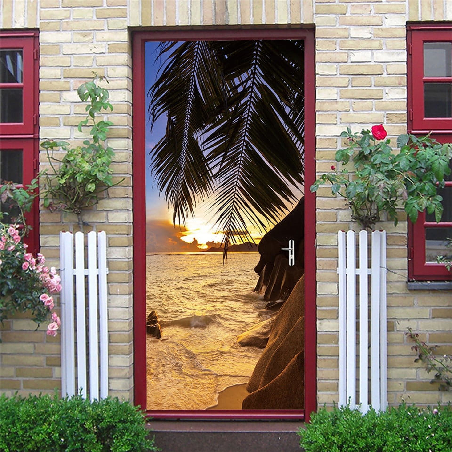 Stickers on the Doors PVC Waterproof Self Adhesive Wallpaper for Door ...