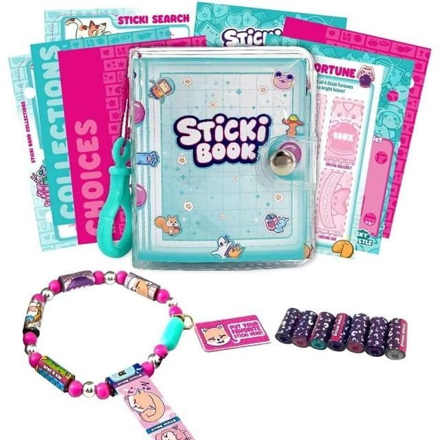 Sticki Rolls Sticki Book Set (120 Stickers Inside, Wearable, Shareable ...