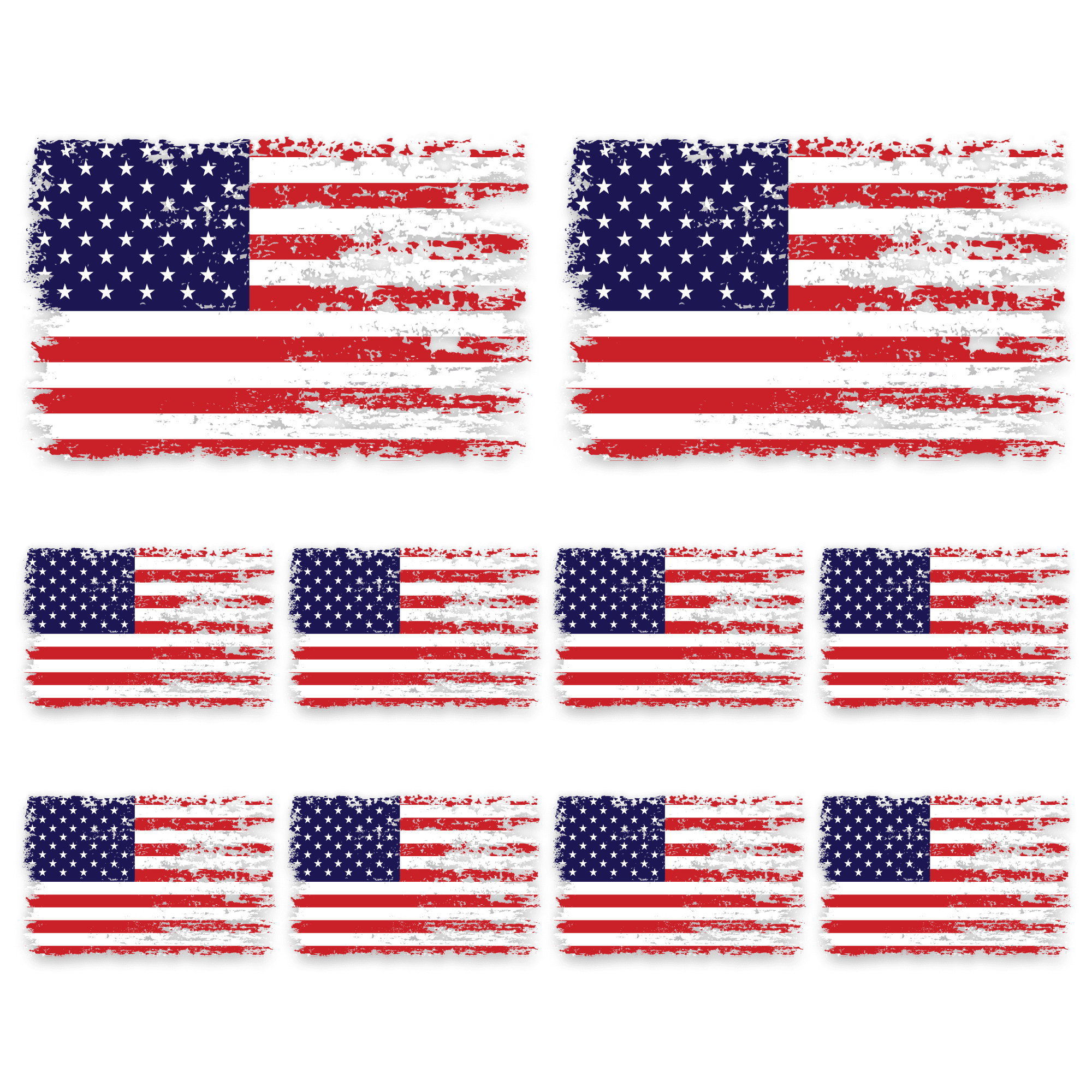 Stickios American Flag Decal - USA Distressed Flag Vinyl Sticker For ...