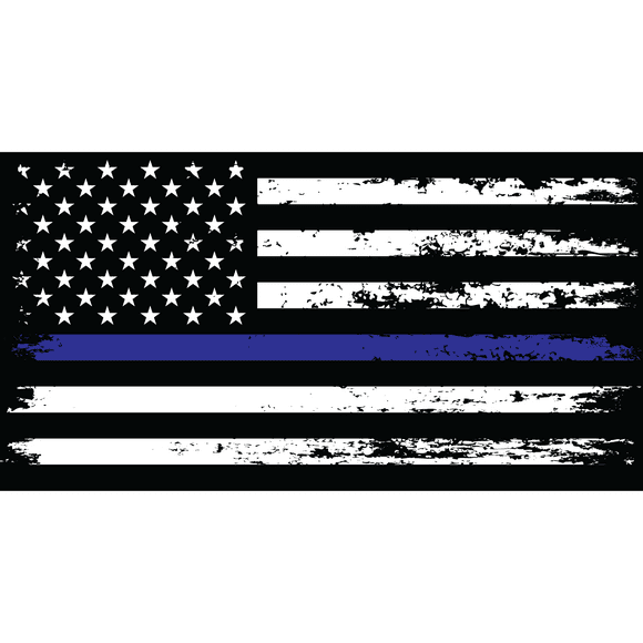 Back Blue Flag Decal