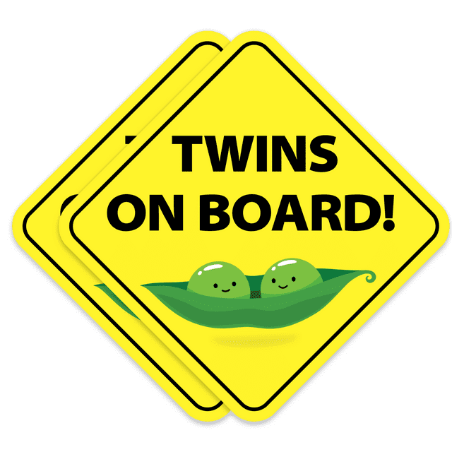 Stickios Twins on Board Decal - Cute Twins in Car Stickers - Peel and ...