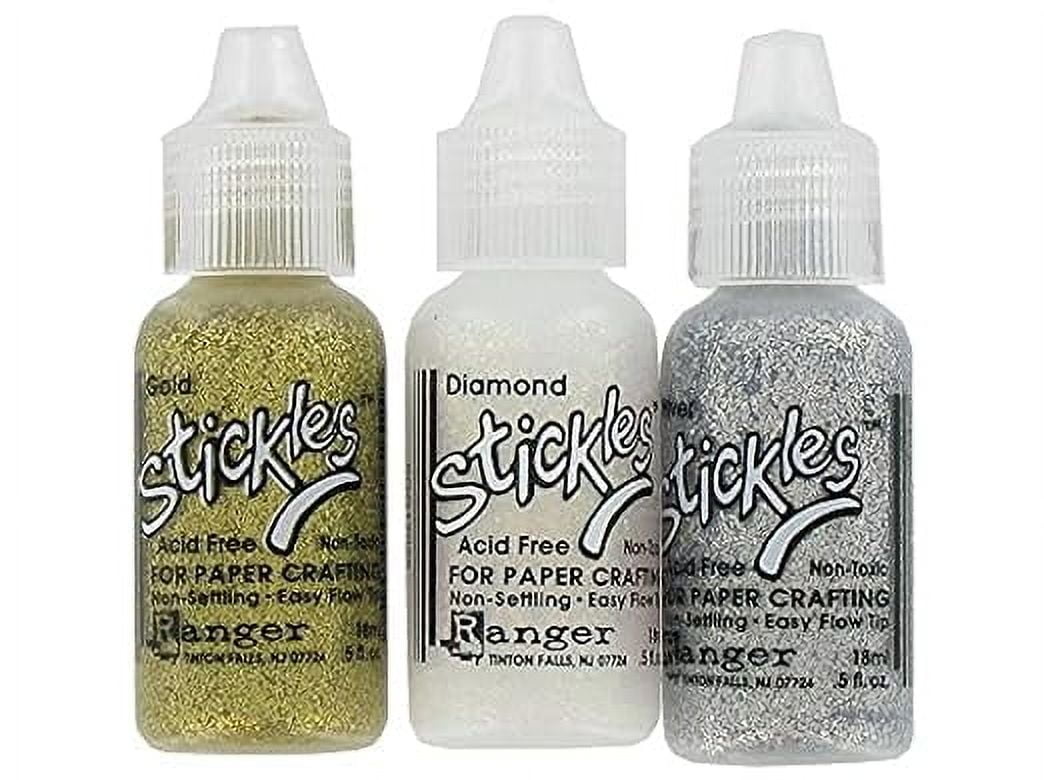 Stickles Glitter Glue Bundle of 3 Colors | Silver, Diamond, and Gold ...