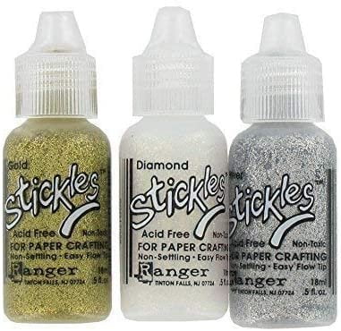 Stickles Glitter Glue Bundle of 3 Colors Silver, Diamond, and Gold ...