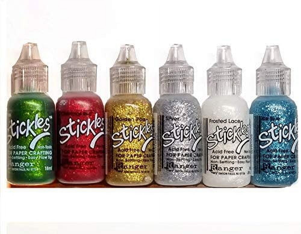 Stickles Ranger Glitter Glue Bundles - Six .5 fl oz Bottles in Deck The ...
