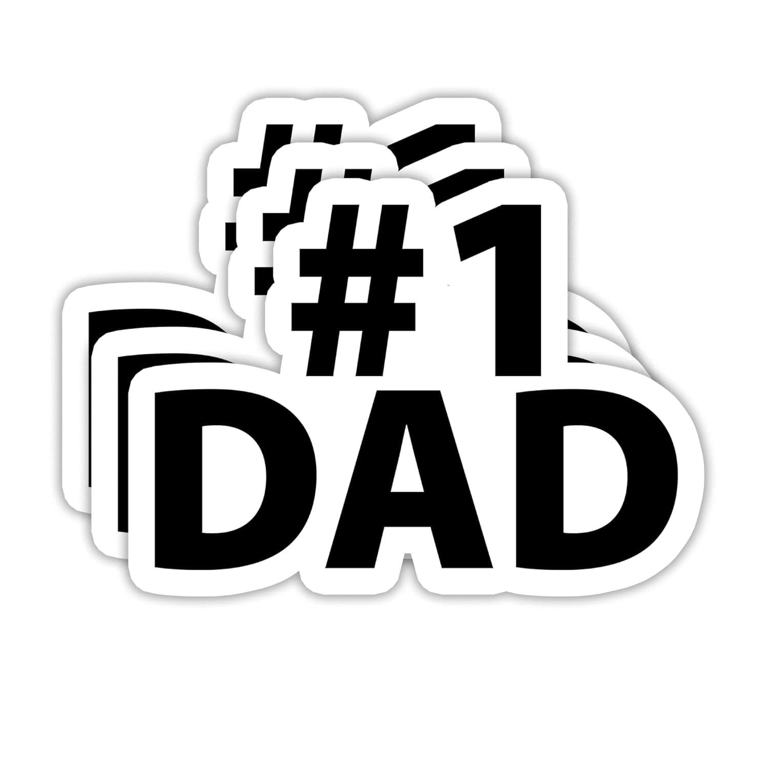 Stickly #1 Dad Sticker, Best Dad Father Papa Stickers Vinyl Decals for ...