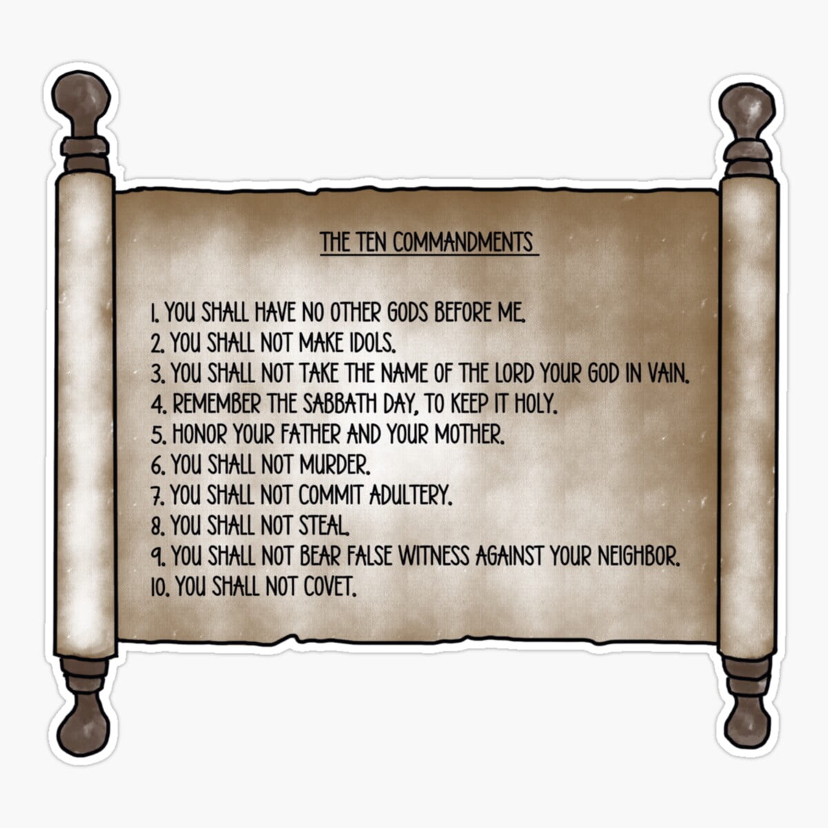 Stickly 10 Commandments, Bible Verses, Christian Quotes, Stickers ...