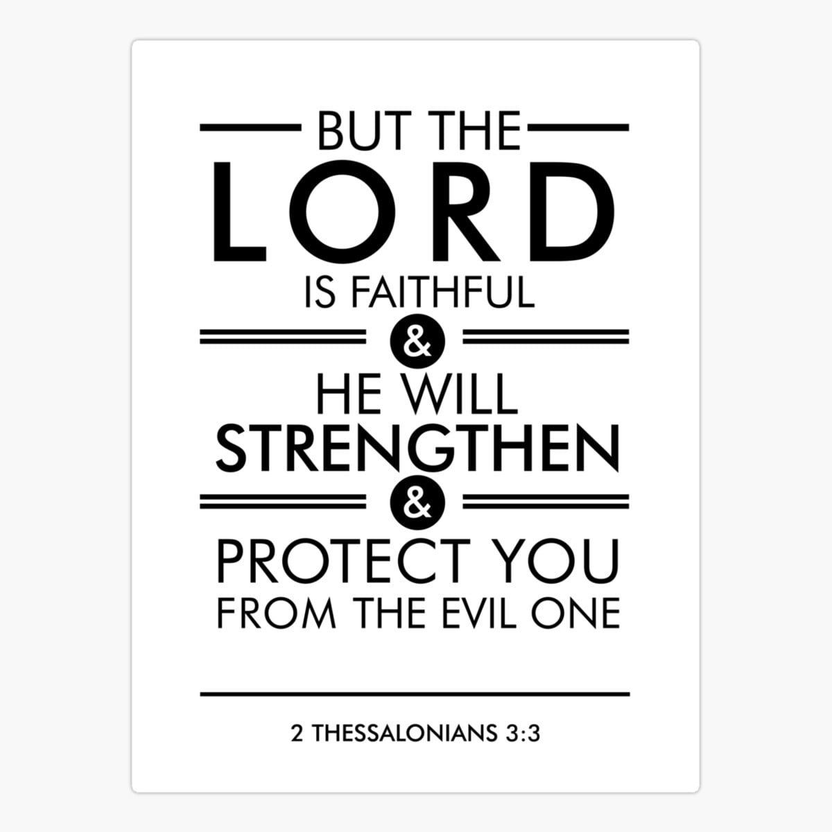 Stickly 2 Thessalonians 3-3 - Spiritual Wall Art - Bible Verses Art ...