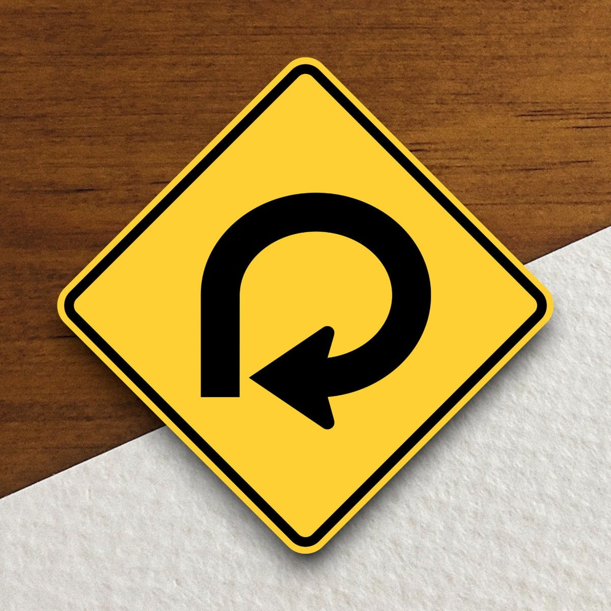 Stickly 270-Degree Loop Road Sign Stickers, Traffic Sticker, Road Sign ...
