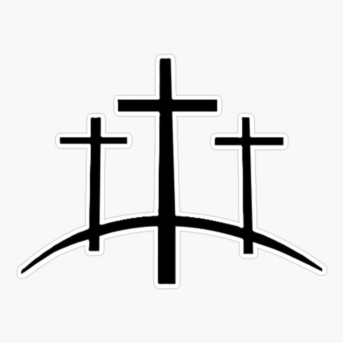 Stickly 3 Crosses - Cross Pic #13 Sticker, Phone Decal Water Bottle ...
