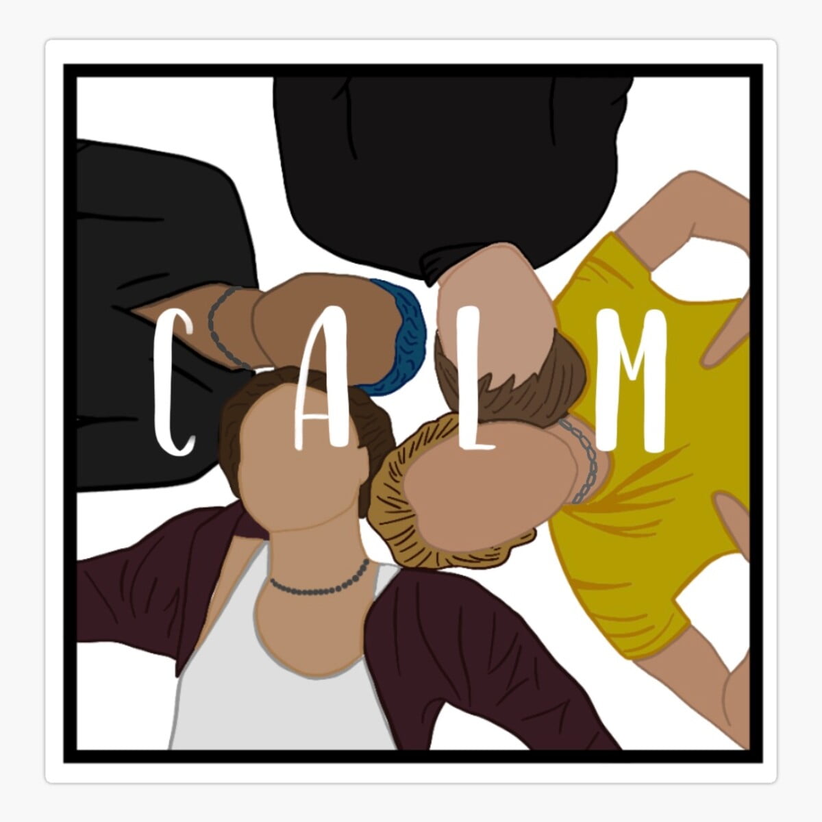 Stickly 5Sos Calm Sticker, Phone Decal Water Bottle Stickers Car Decals, Funny Birthday Gift ...