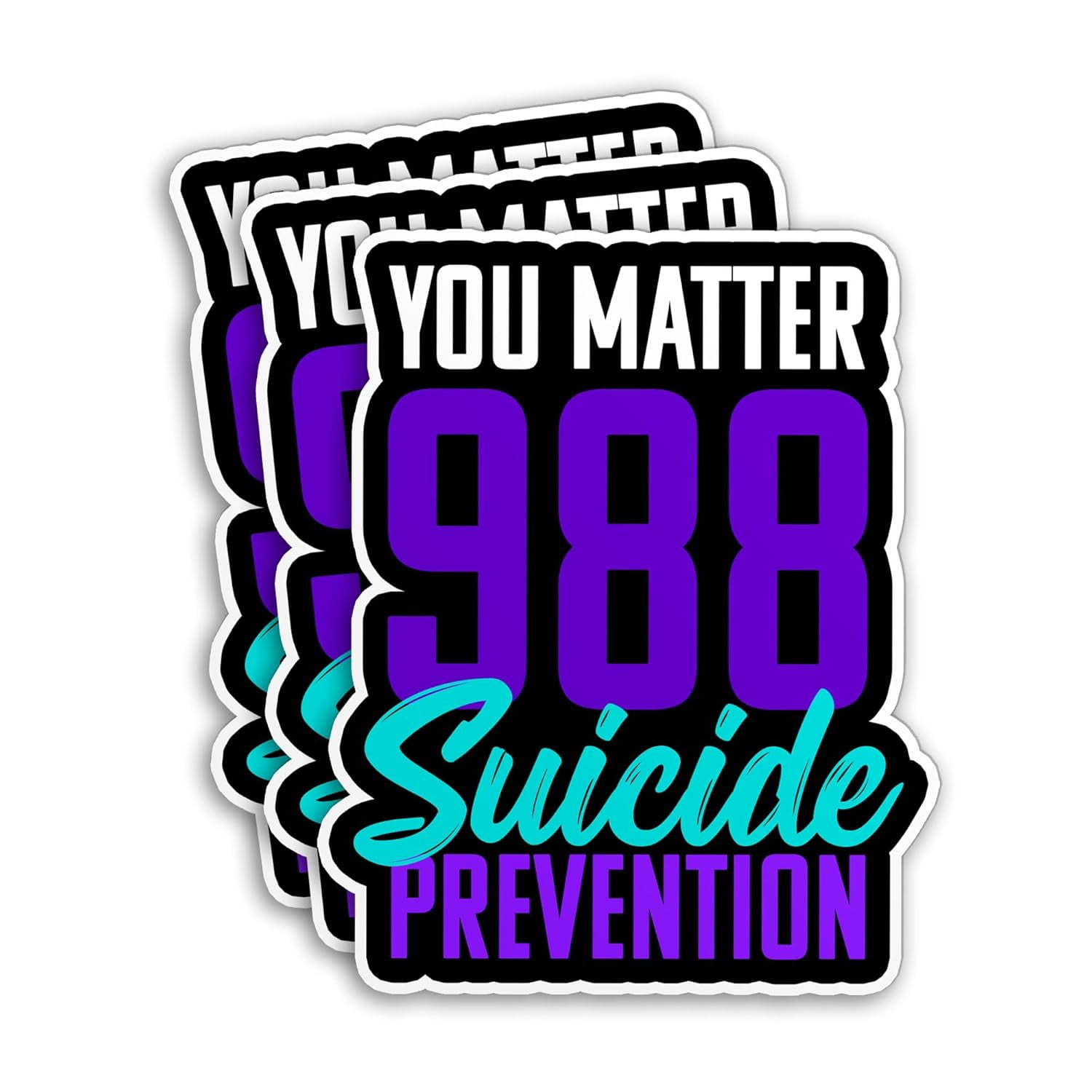Stickly 988 Prevention Sticker Prevention Awareness Stickers Hotline ...