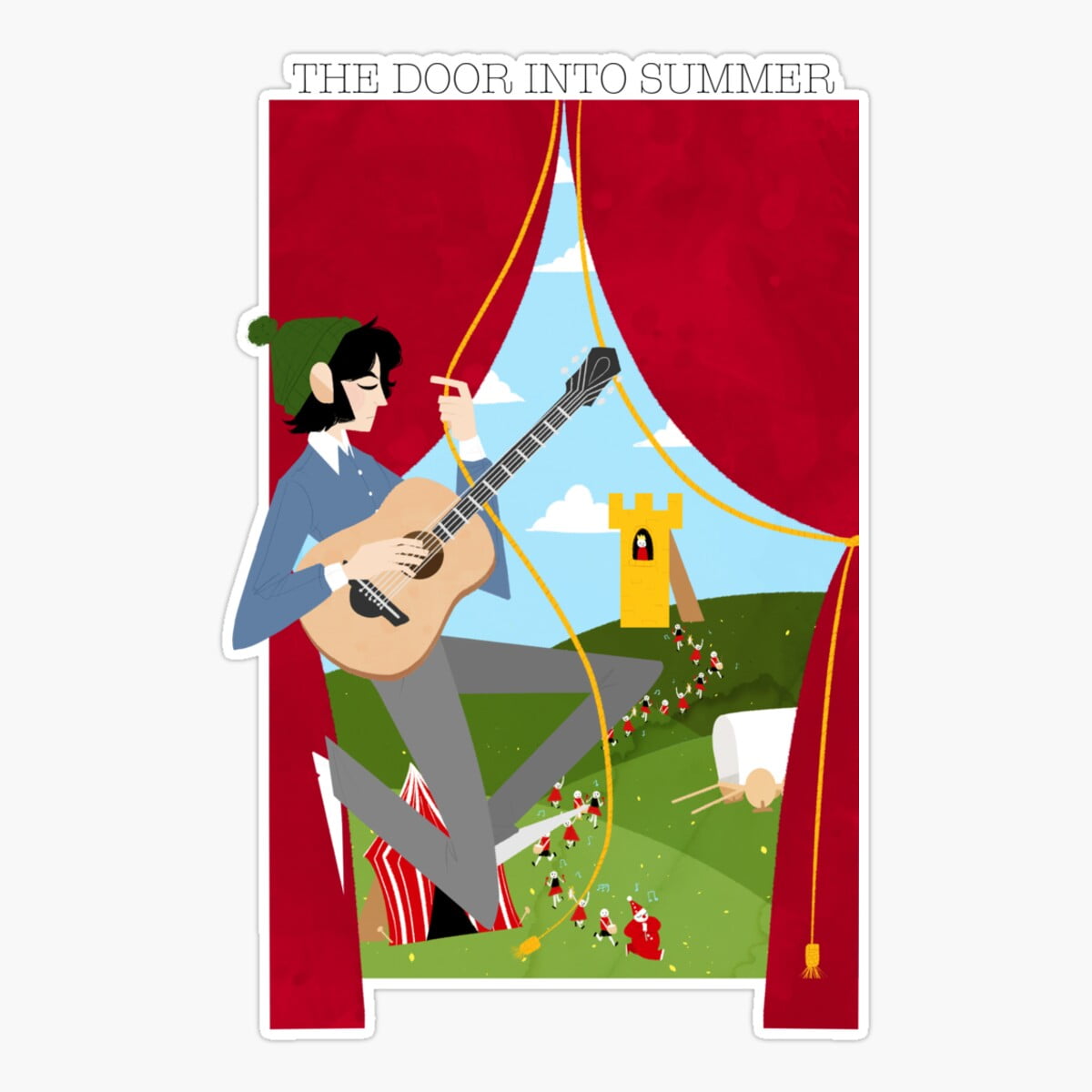 Stickly A Distant Caravan Sticker, Phone Decal Water Bottle Stickers ...